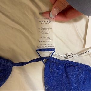White Fox Boutique | Swim | Blue Sparkly Bikini Set | Poshmark